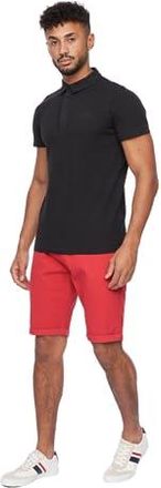 Crosshatch Short chino slim pour homme, short dété confortable en coton, short pour homme avec poches, idéal pour lété, la plage, le golf, la marche et lextérieu