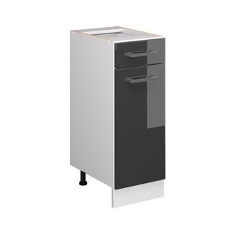 Vicco Meuble cuisine R-Line, Anthracite Haute brillance, 30 cm sans plan de travail, Vicco