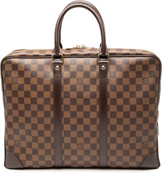 Louis Vuitton Coated Canvas Damier Ebene Porte Documents Voyage PM