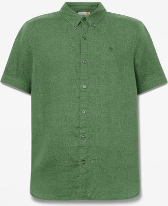 Timberland Mill Brook kurz&auml;rmeliges Leinenhemd f&uuml;r Herren in Dunkelgr&uuml;n, Herren, Gr&uuml;n, Gr&ouml;&szlig;e