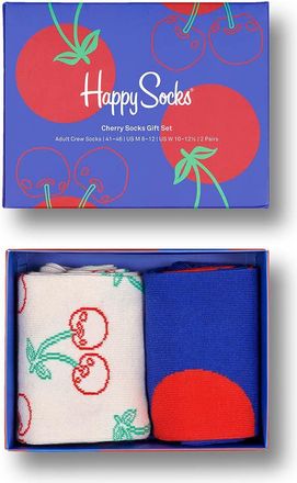 Happy Socks Unisex 2-pack Cherries Gift Set Socks, Blau, 41-46 EU