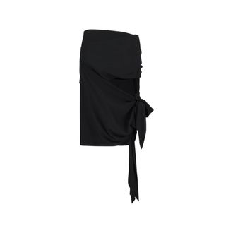 The Attico Midi Rock Crepe - - Skirts - Damen - Schwarzk - 2XS