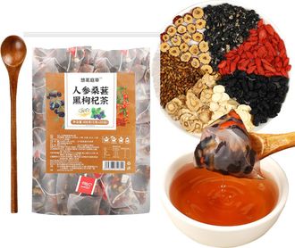 Generic Ginseng & Mulberry Herbal Tea, Ginseng Six Treasure Wolfberry Tea for Men