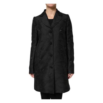 Dolce & Gabbana Schwarzer Trenchcoat Jacke - - Coats - Damen - Schwarzk - L