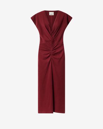 Isabel Marant Robe Nadra - Femme - Bordeaux Fonc&eacute; - Taille34 - Isabel Marant