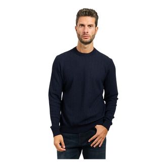 HUGO BOSS Homme, Pulls, Bleu, Taille: M Pull Herringbone Bleu