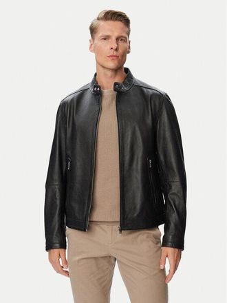HUGO BOSS Lederjacke H-Mansell5 50564586 Schwarz Regular Fit