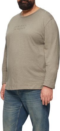 s.Oliver Meliertes Longsleeve aus Jersey mit Logo-Print