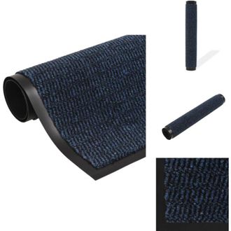 vidaXL Schmutzfangmatte Rechteckig Getuftet 90x150 cm Blau - Teppich - Fussmatte - Eingangsbereich - Schmutzf&auml;nger - Blau