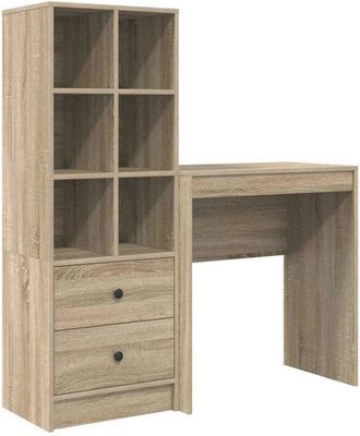 vidaXL Bureau avec rangement 2 pcs Chêne Sonoma Bois dingénierie vidaXL