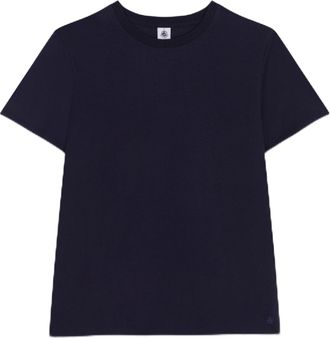 Petit Bateau Damen A0CSB Kurz&auml;rmeliges T-Shirt, Blau, S