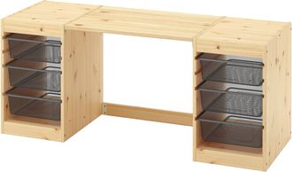 IKEA TROFAST Schreibtisch mit Netzdrahtk&ouml;rben