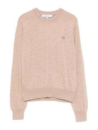 Maison Kitsun&eacute; Pull Col Rond - Beige