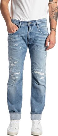 Replay Herren Anbass Aged Jeans, 010 Light Blue, 34W / 32L EU