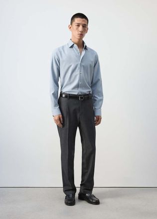 Mango Chemise 100 % coton bleu ciel - Homme - XXL - MANGO MAN