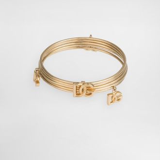 Dolce & Gabbana Armreif Mit Mehreren Ringelementen Und Dg-logo - Frau Bijoux Gold Metall Onesize