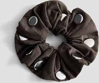 Mango Chouchou pois chocolat - Femme - Taille unique - MANGO