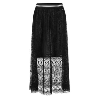 Marc Cain Jupe midi en dentelle - Femme - Jupes - Noir - Taille: 40 FR