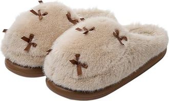 Generic Pantoufles pour femme avec coussin en mousse &agrave; m&eacute;moire de forme - Lavable - Coton antid&eacute;rapant - Chaussures dint&eacute;rieur pour mamans et femmes, kaki, 37