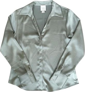 Calvin Klein Femme, Blouses et Chemises, Vert, Taille: 40 FR Chemises