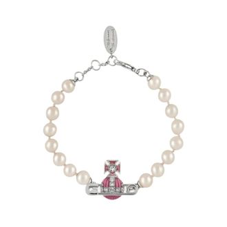 Vivienne Westwood Femme, Accessoires, Beige, Taille: ONE Size Kitty Pearl Bracelet