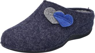 Josef Seibel Damen Pantoffeln Cholet 02,Weite H (Weit),Wechselfußbett,hausschlappen,hauslatsch,hofschuh,treter,dunkelblau-Multi,41 EU