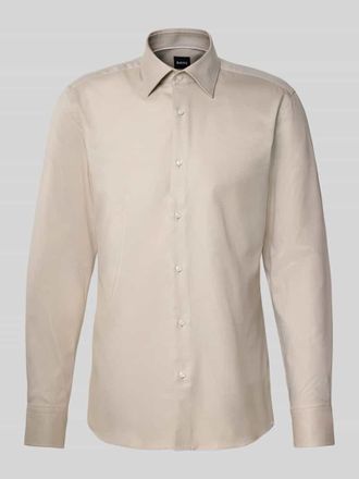 HUGO BOSS Slim Fit Businesshemd aus reiner Baumwolle Modell HANK