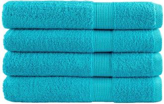 vidaXL Premium-Saunat&uuml;cher solund 4 Stk. T&uuml;rkis 80x200 cm 600 g/m&sup2; Vidaxl