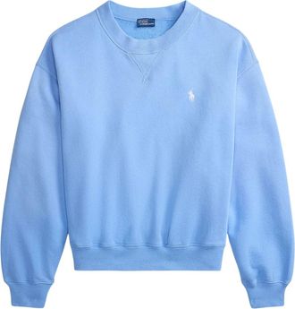 Ralph Lauren Femme, Pulls, Bleu, Taille: 40 FR Logo Sweater