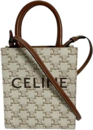 Celine Pre-owned Canvas Mini Bag - Femme - Pre-owned - Blanc - Taille: ONE Size