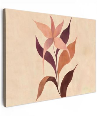 MuchoWow &copy; Leinwandbild 70x50 cm Dekoration Wohnzimmer Bilder Pictures Wall Decoration Living Room Wohnungs Deko Moderne Bild Minimalistisch - Blume - Bl&auml;tter 