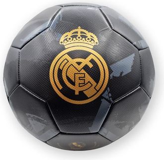 Generico Fu&szlig;ball R.Madrid, Wei&szlig;, Details, Schwarz, Gold, Gr&ouml;&szlig;e 5, entspricht der regulatorischen Norm, offizielles Produkt