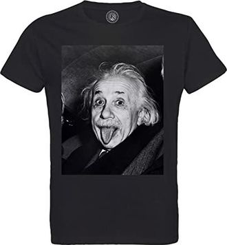 Fabulous T-Shirt Homme Col Rond Coton Bio Albert Einstein Tire La Langue Star Scientifique