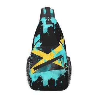 Generic Drapeau Des Bahamas Sac Banane Antivol Sacs &Agrave; Dos Multifonctionnel Sac Poitrine Pour Camping Femme Sport