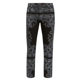 Philipp Plein Denim Hosen Skinny Fit Paisley Bandana - - Jeans - Herren - Schwarzk - W30