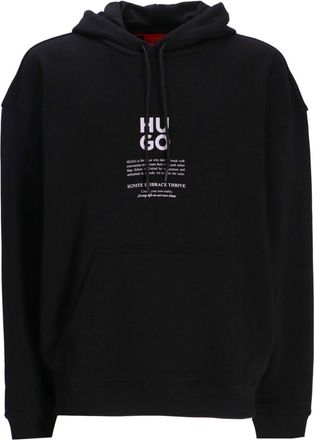 HUGO BOSS Hoodie mit Print - Schwarz