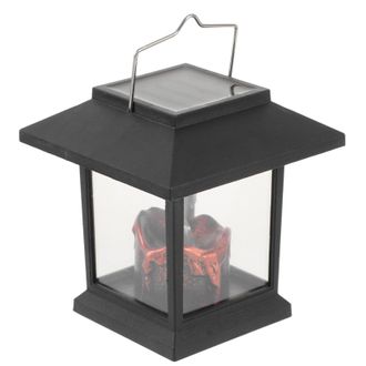 BESPORTBLE Solar Laterne Mit Eingebauter Imitationskerze Solarbetriebene Led Gartenlaterne Wasserdichtes Solar-landschaftslampen-design Akku F&uuml;r Au&szlig;enbereiche Un