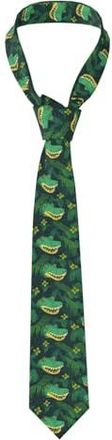 Generic Cravate De Mariage Alligator Tapi En Vert Imprimer Homme Cravates DAffaires Microfibre,Classique MenS Tie Pour Décontracté Cérémonie Accessoire Chemis