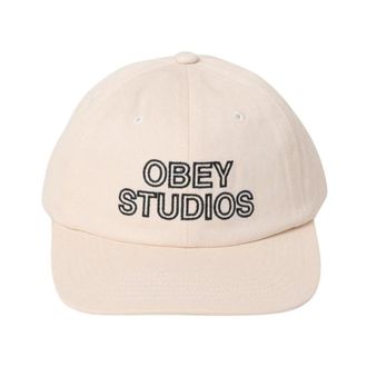 Obey Homme, Accessoires, Beige, Taille: ONE Size Studios Dad Hat