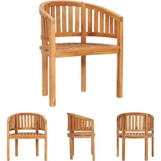Les Tendances Les Tendances - The Living Store Bananenstuhl Massivholz Teak - Teakholzm&ouml;bel - Gartenstuhl - Esszimmerstuhl - Outdoorm&ouml;bel - Balkonm&ouml;bel