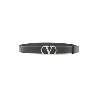 Valentino Ceinture &agrave; logo en cuir de veau