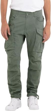 Replay Pantalon Cargo Joe Comfort-Fit pour Hommes en Coton Confortable, Aviator Green 703 (Vert), 31W / 30L