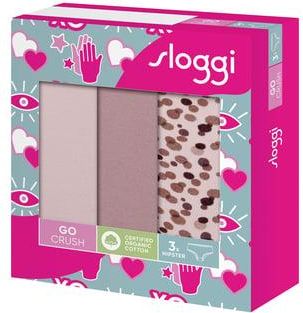 sloggi Lot de 3 culottes en coton m&eacute;lang&eacute;