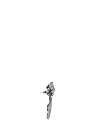 Self Portrait Womens Earrings, Crystal Bow, Silver
