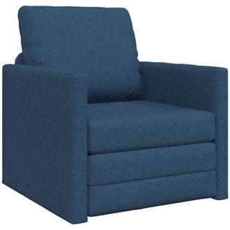 vidaXL Canap&eacute;-lit avec coussin Bleu 74 x 77 x 81 cm tissu Vidaxl