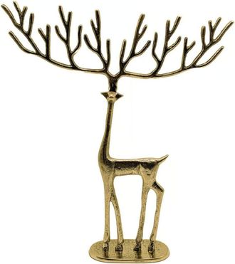 LAMBERT Rudi Rentier Weihnachtsdeko, Gold Antik, H 43 cm