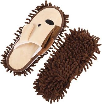 Hemobllo Chaussons Vadrouille Lavables Chenille et Coton Pantoufles Ménage Absorbantes Antipoussière pour Sols Cuisine Salle de Bain Confortables et Réutilisab