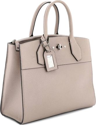 Louis Vuitton City Steamer Handbag Leather MM tote bag - Nude