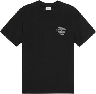 Les Deux Homme, Tops, Noir, Taille: XL Ben Faience T-Shirt