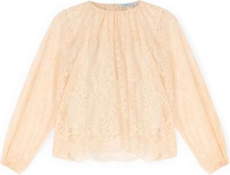 Motivi Femme, Blouses et Chemises, Beige, Taille: 36 FR Chemisier en dentelle avec manches raglan